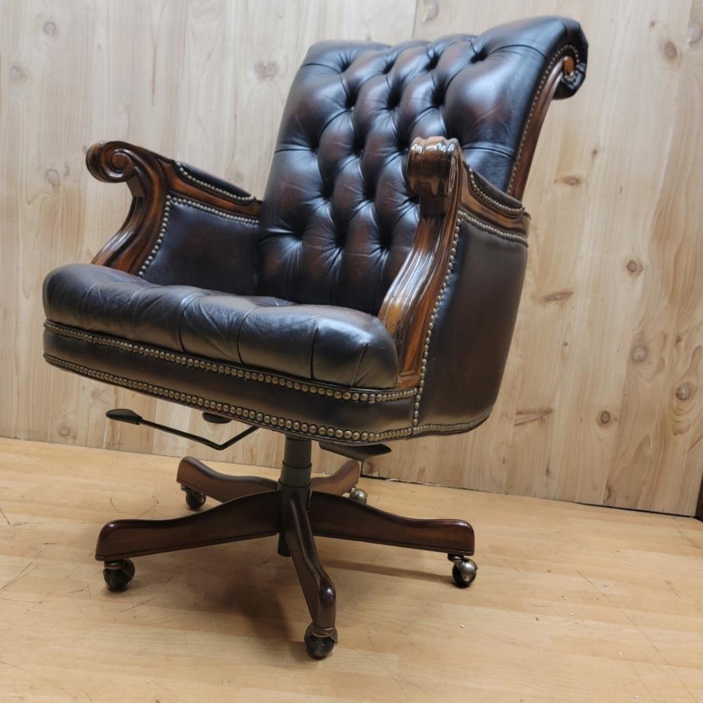 Vintage Lavish Collection Chesterfield Style Executive Desk Chair in ...