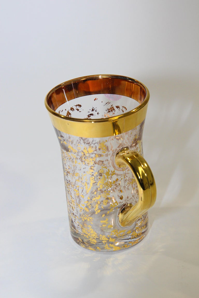 Vintage Lavorato a Mano Italian Handled Barware Glasses Set of 6 For ...