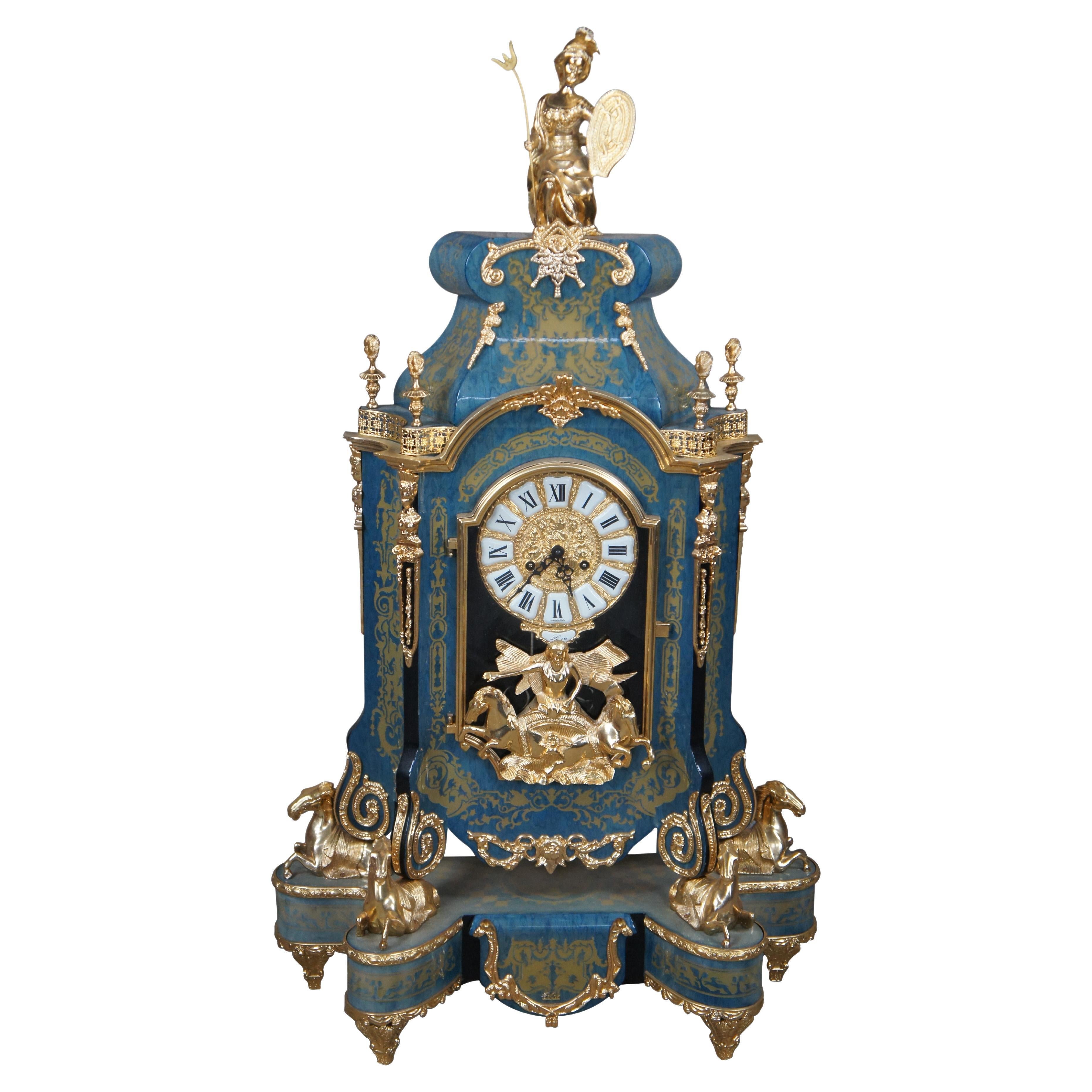 Vintage Le Ore Italian Louis XIV Boulle Style MOP Marquetry Mantel ...