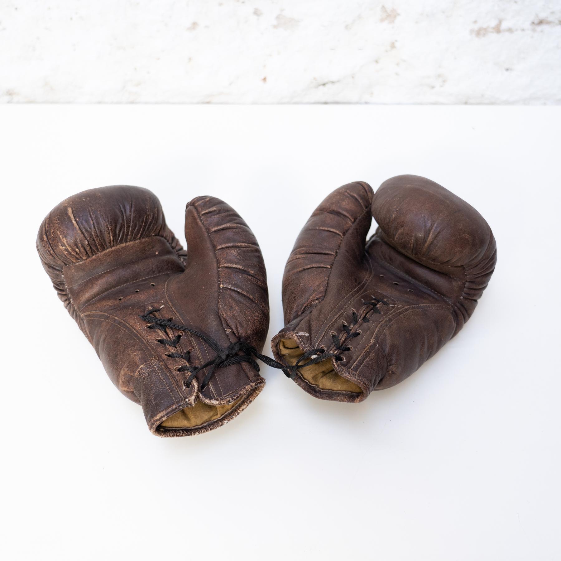 Vintage Leather Boxing Gloves , circa 1960 For Sale at 1stDibs