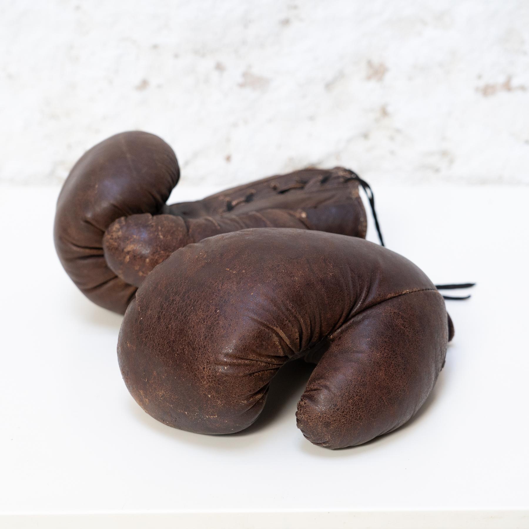 Vintage Leather Boxing Gloves , circa 1960 For Sale at 1stDibs