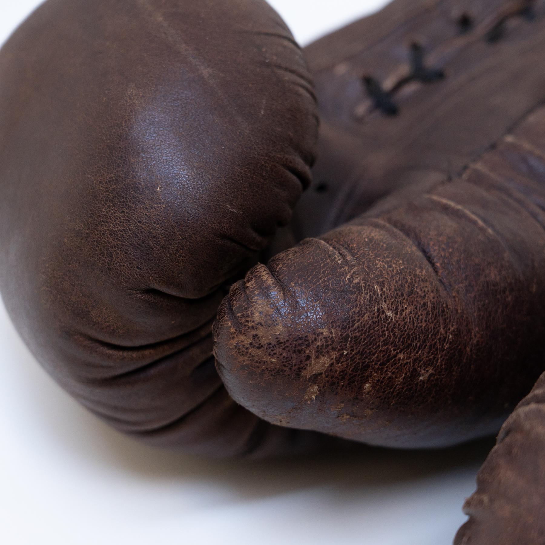Vintage Leather Boxing Gloves , circa 1960 For Sale at 1stDibs