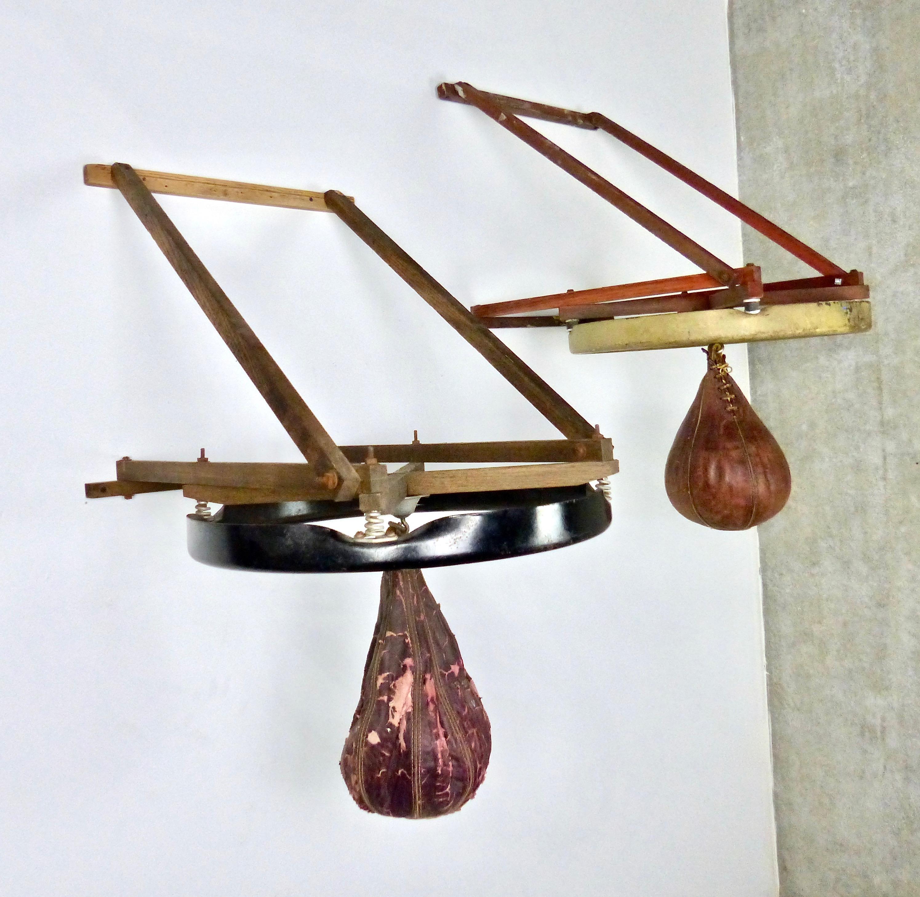 Vintage Leather Boxing ‘Speed Bag’ with Wall Mount Apparatus at 1stDibs ...