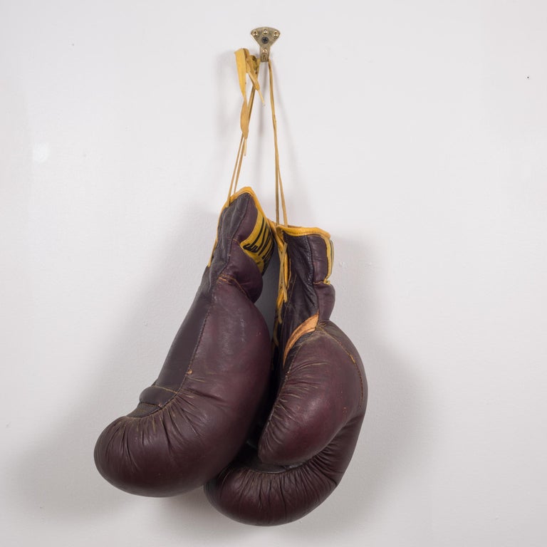 Vintage Leather Everlast Boxing Gloves, circa 1960s at 1stDibs