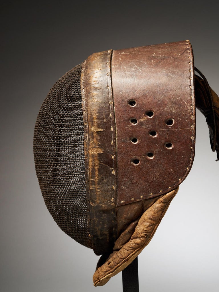 Vintage Leather Fencing Mask at 1stDibs