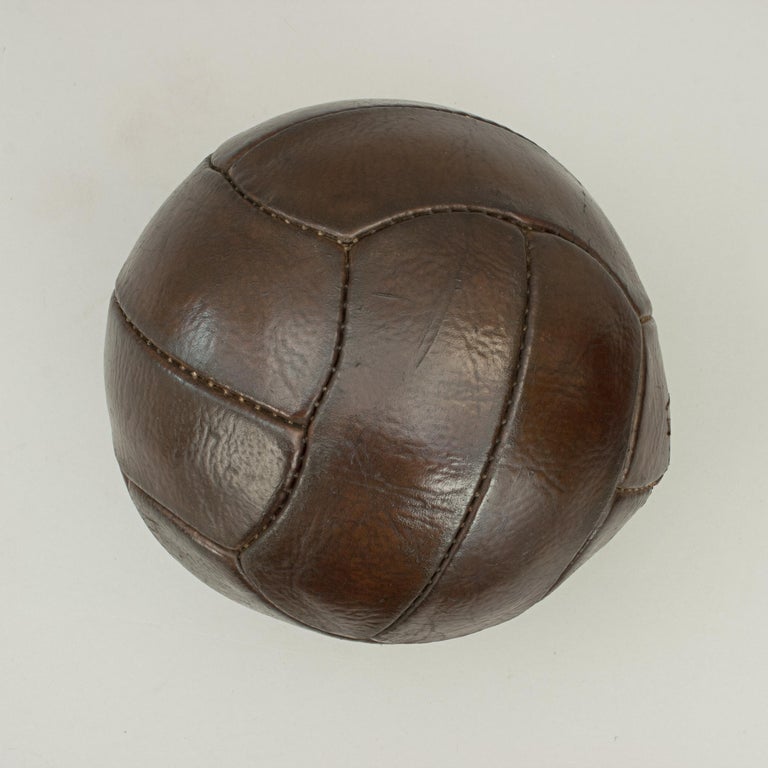 Vintage Leather Football, Soccer Ball at 1stDibs