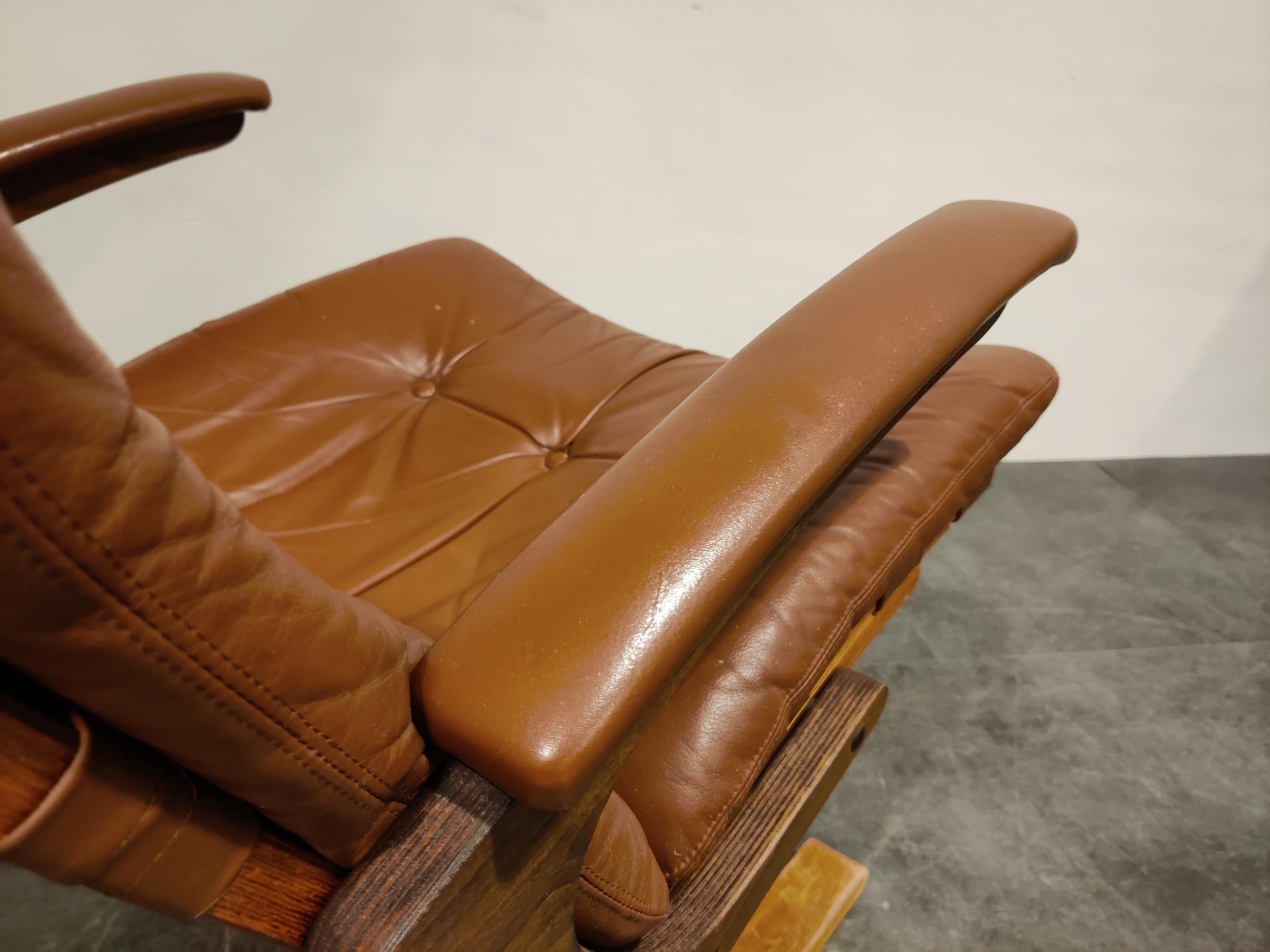 Vintage Leather Lounge Chair by Ingmar Relling, 1970s at 1stDibs ...