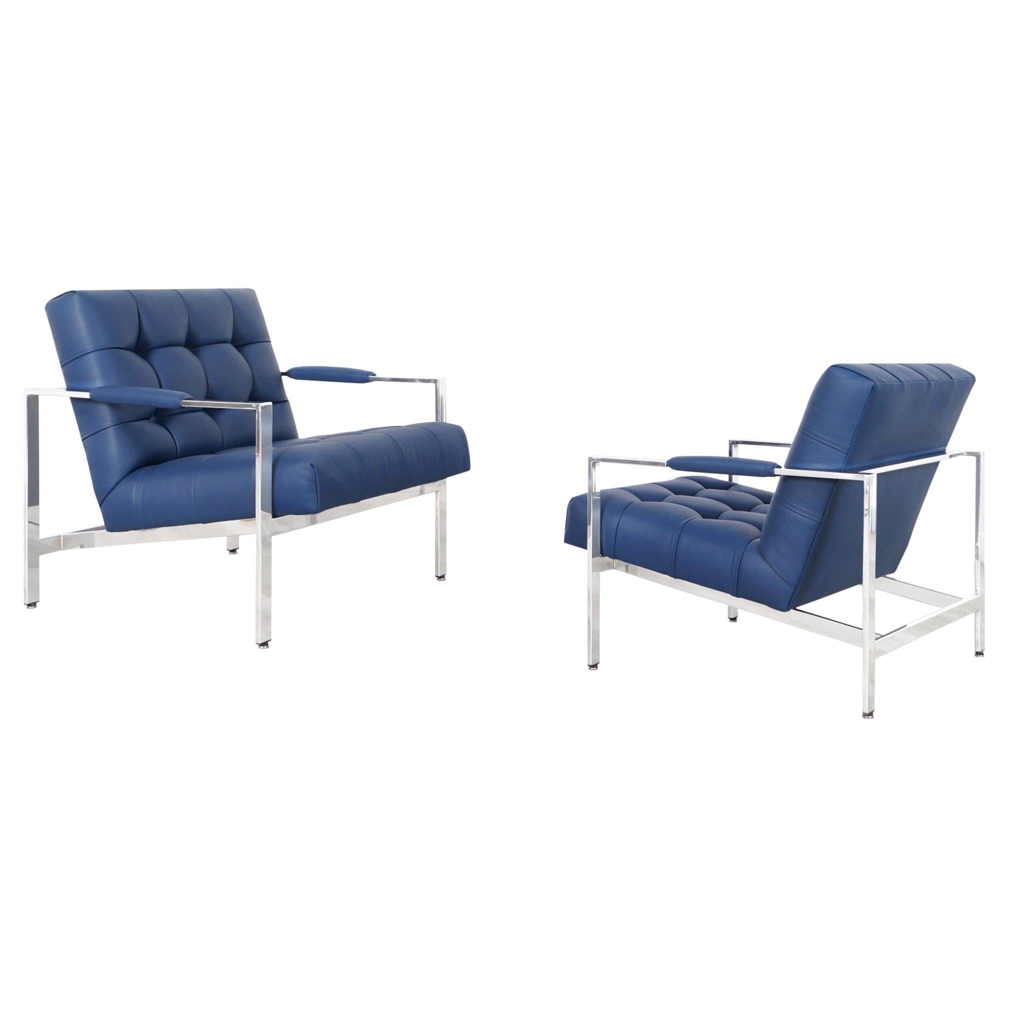 Milo Baughman for Thayer Coggin Brown Leather Lounge Chair at 1stDibs