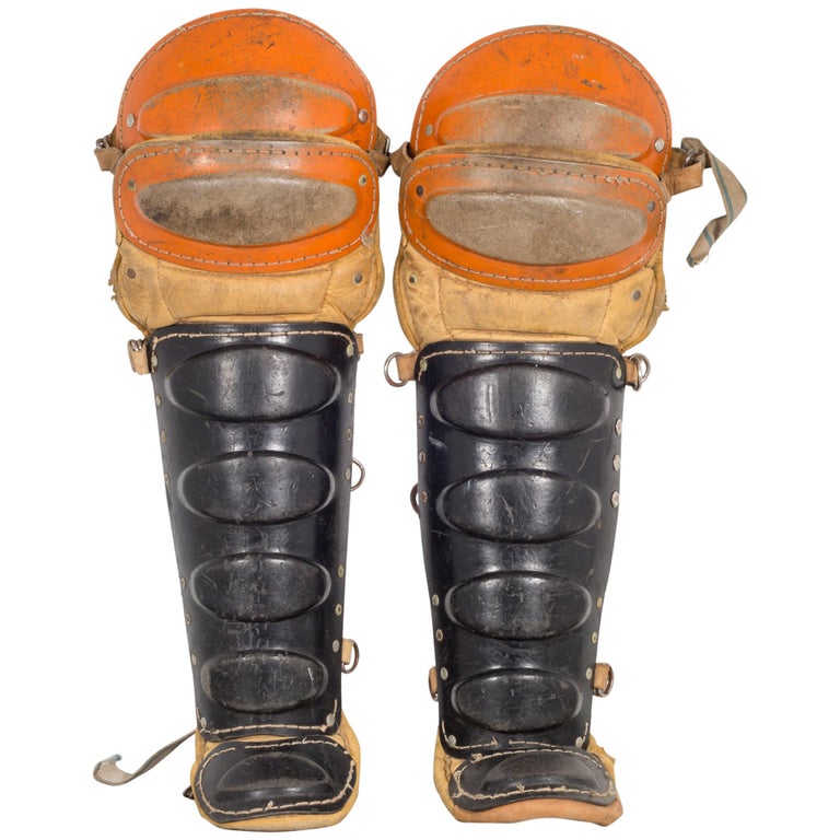 Vintage Leather Shin Guards, circa 1950 For Sale at 1stDibs
