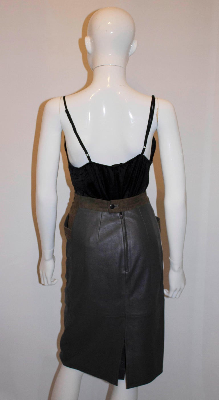 Vintage Leather Skirt by Robert Mariotti For Sale at 1stDibs