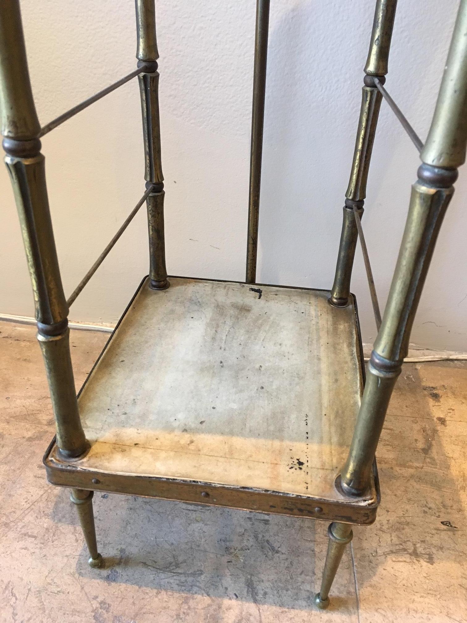 Vintage Leather Top Table with Swing Arm Tray For Sale at 1stDibs ...