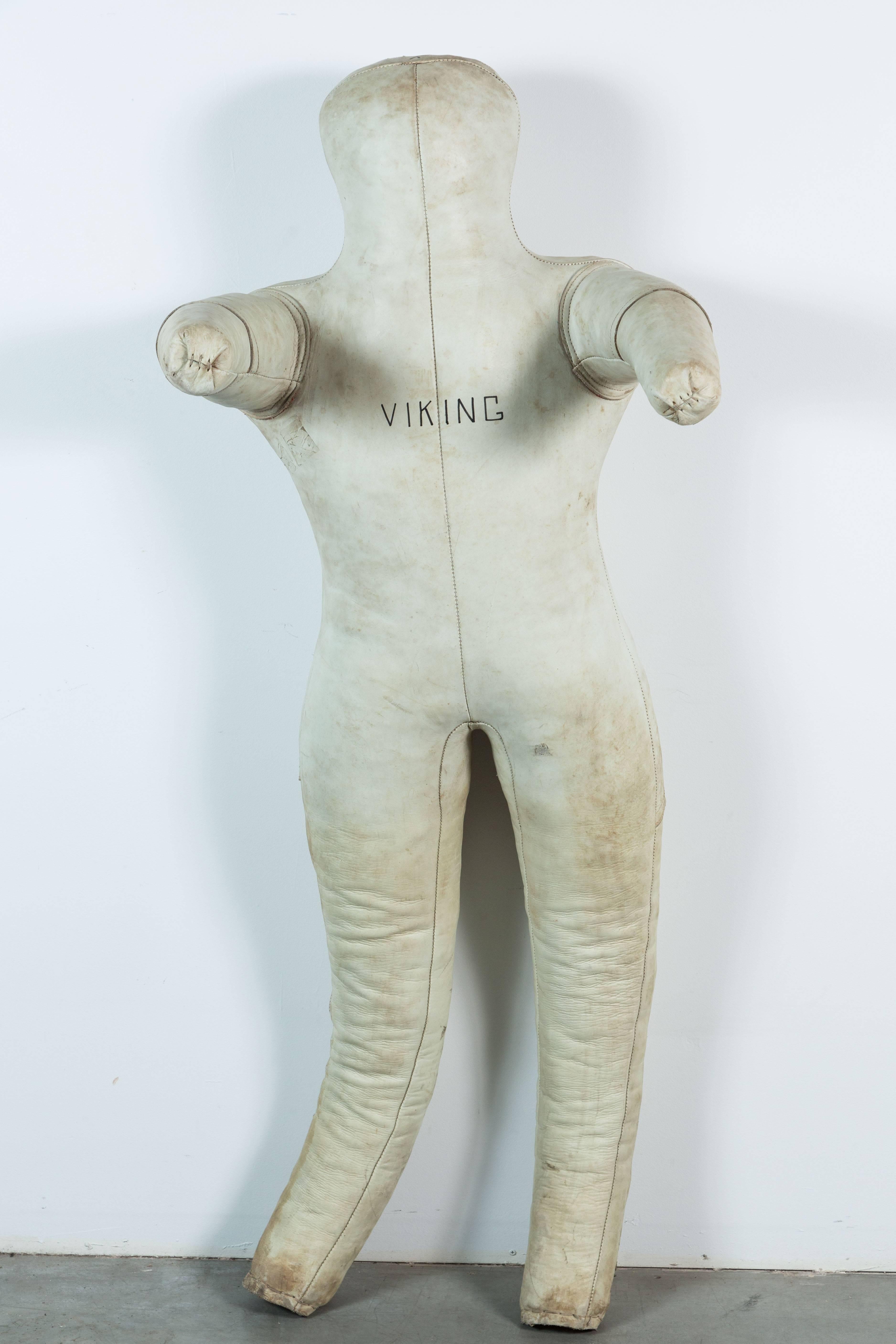 Vintage Leather Viking Gym Wrestling Dummy at 1stDibs | wrestling dummy ...