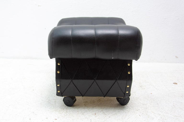 Vintage Leatherette Stool with Storage Space, 1980´S, Czechoslovakia ...