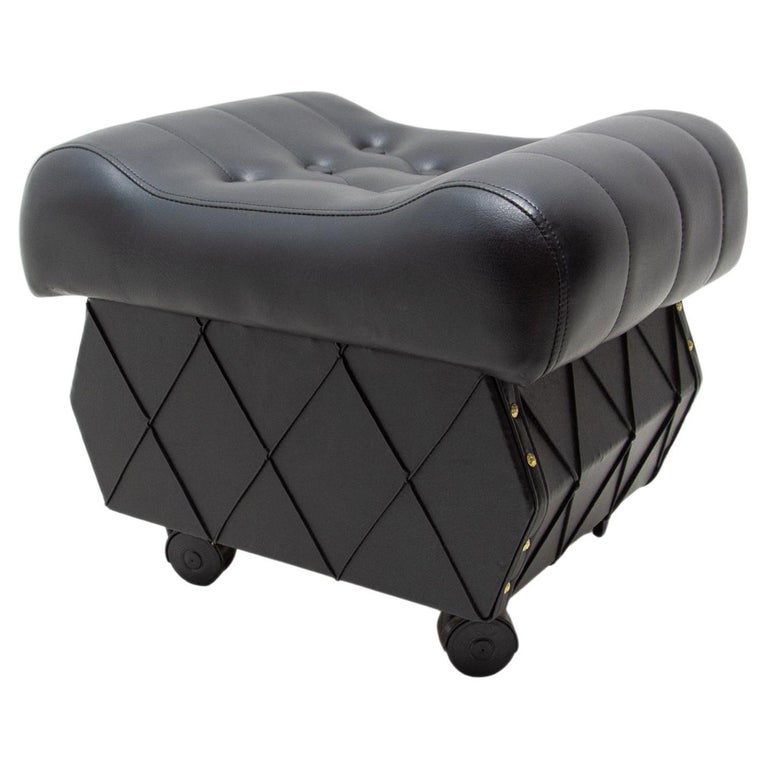 Vintage Leatherette Stool with Storage Space, 1980´S, Czechoslovakia ...