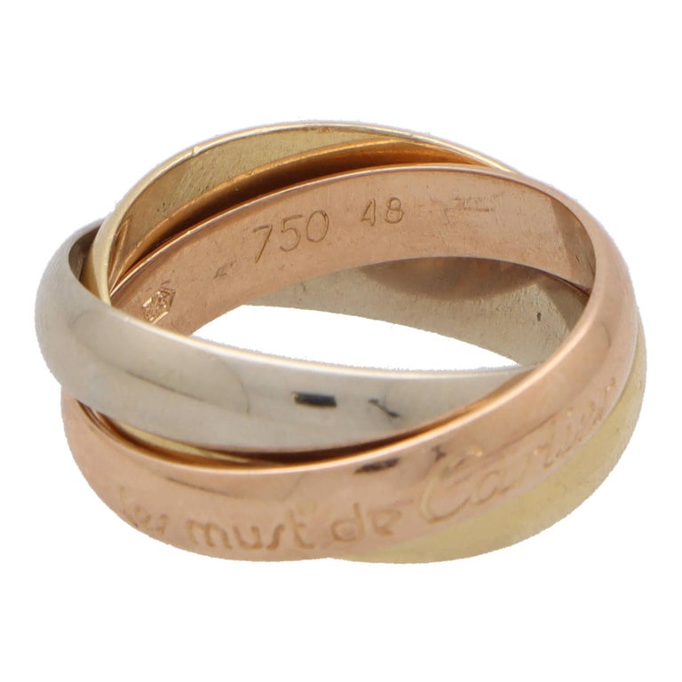 Vintage Les Must De Cartier Trinity Ring at 1stDibs