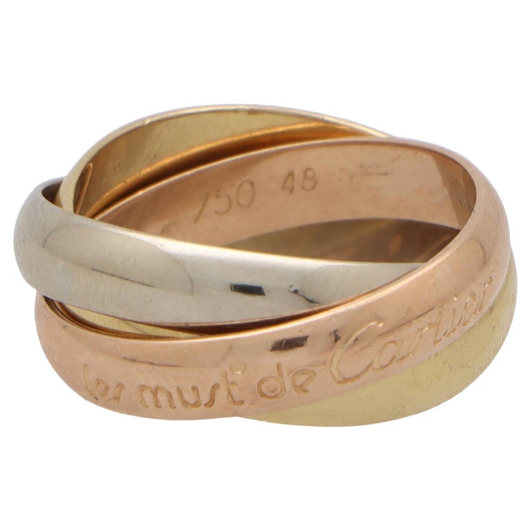 Vintage Les Must De Cartier Trinity Ring at 1stDibs