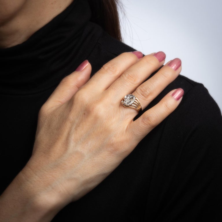 Vintage Letter D Initial Ring 10k Yellow Gold Signet Fine Cursive ...