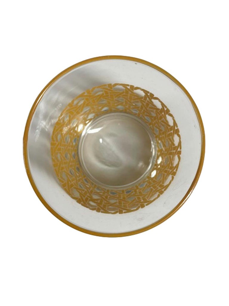 Vintage Libbey Glass Co., Cane Pattern, Old Fashioned or Rocks Glasses ...