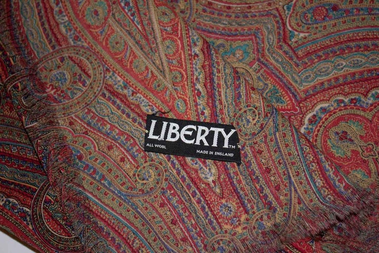 Vintage Liberty Wool Shawl For Sale at 1stDibs