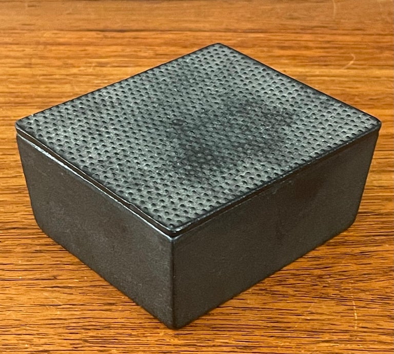 Vintage Lidded Iron Match Box For Sale at 1stDibs