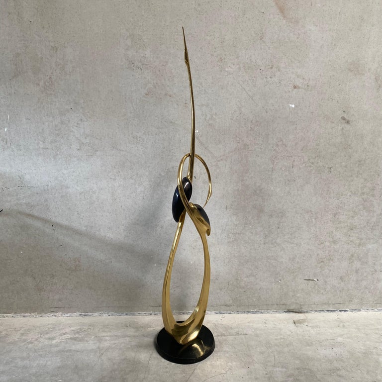Vintage Life-Size Brass "Entwined Cranes" Sculpture by Boris Lovet ...