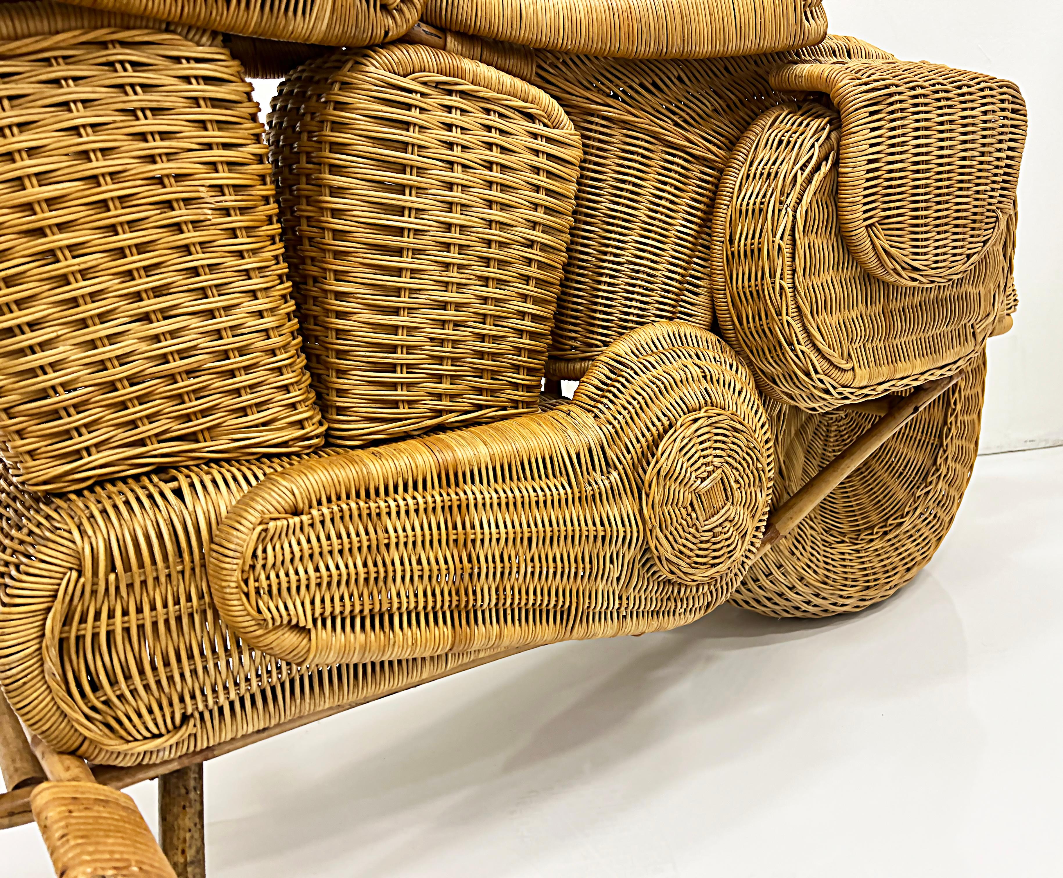 Vintage Life-size Harley Davidson Wicker Motorcycle, Tom Dixon Designs ...