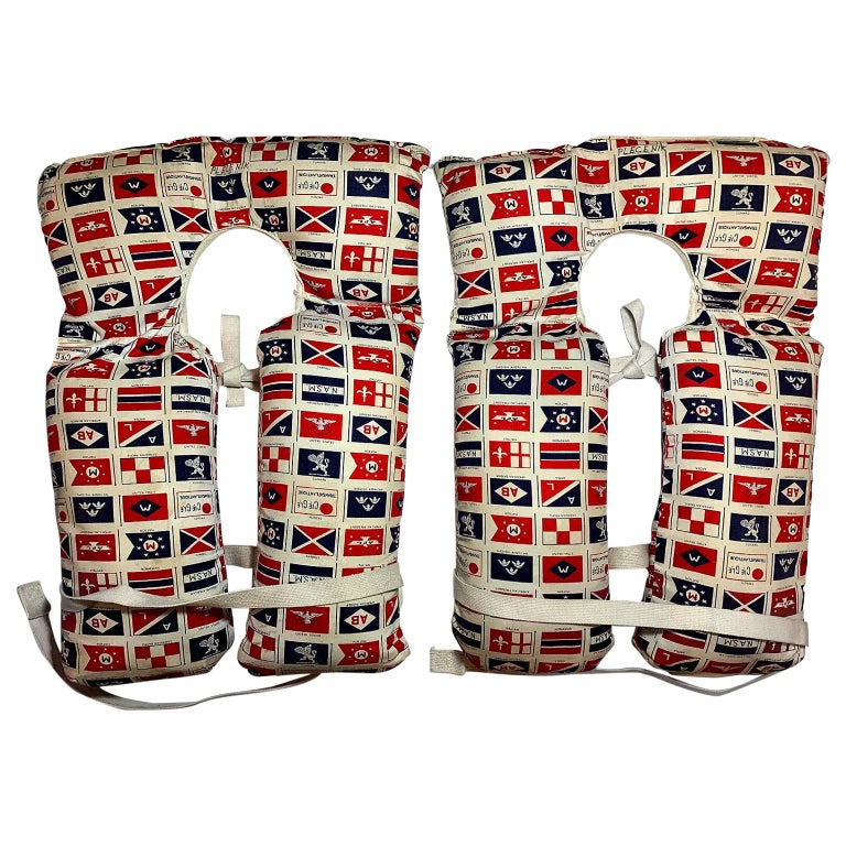 Vintage Life Vest Nautical 'Pair' at 1stDibs