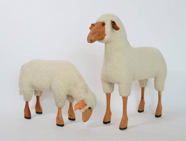 Vintage Lifesize Sheep Set of Two, 1970s at 1stDibs