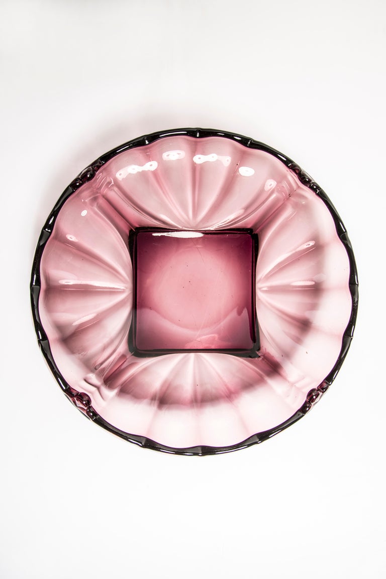 Vintage Light Purple Decorative Glass Plate, Italy, 1960s For Sale at ...