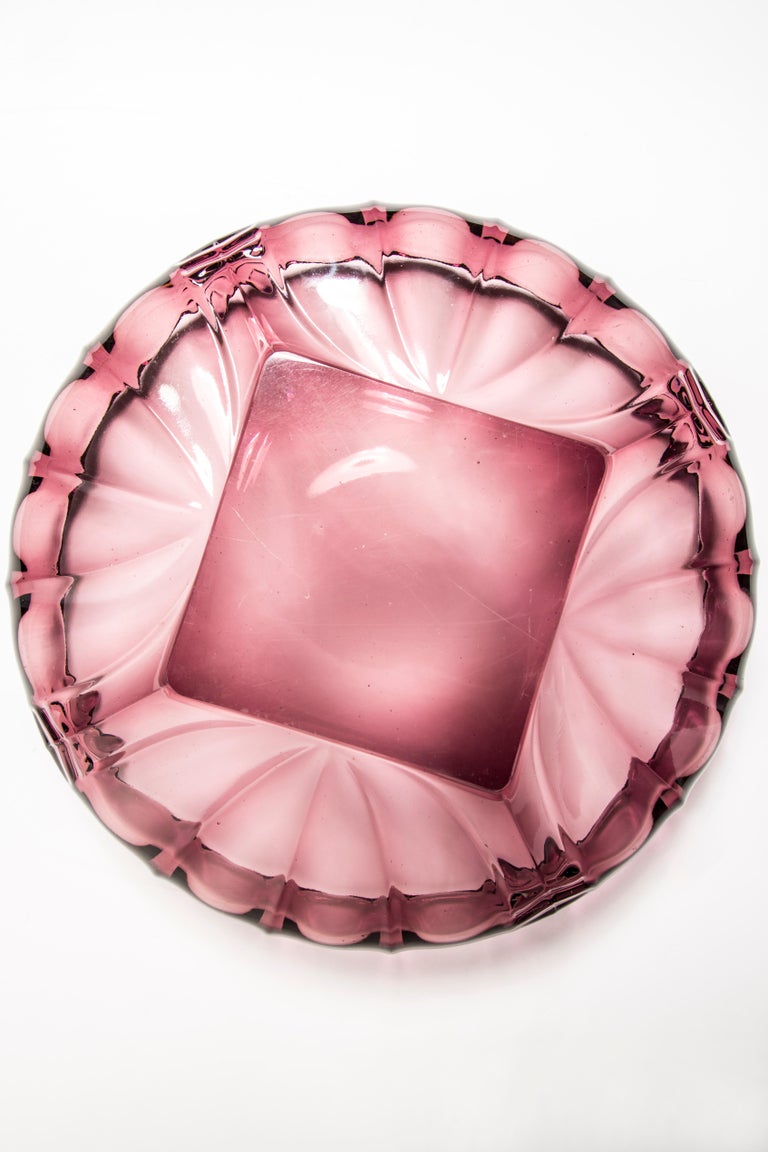 Vintage Light Purple Decorative Glass Plate, Italy, 1960s For Sale at ...
