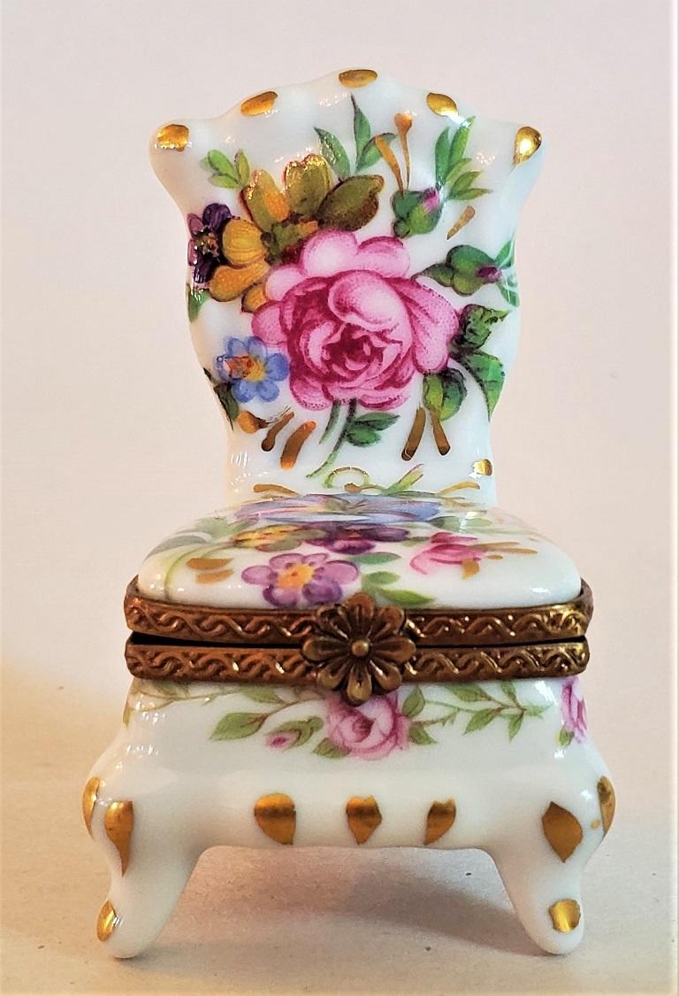 Vintage Limoges Chair Ring Box at 1stDibs