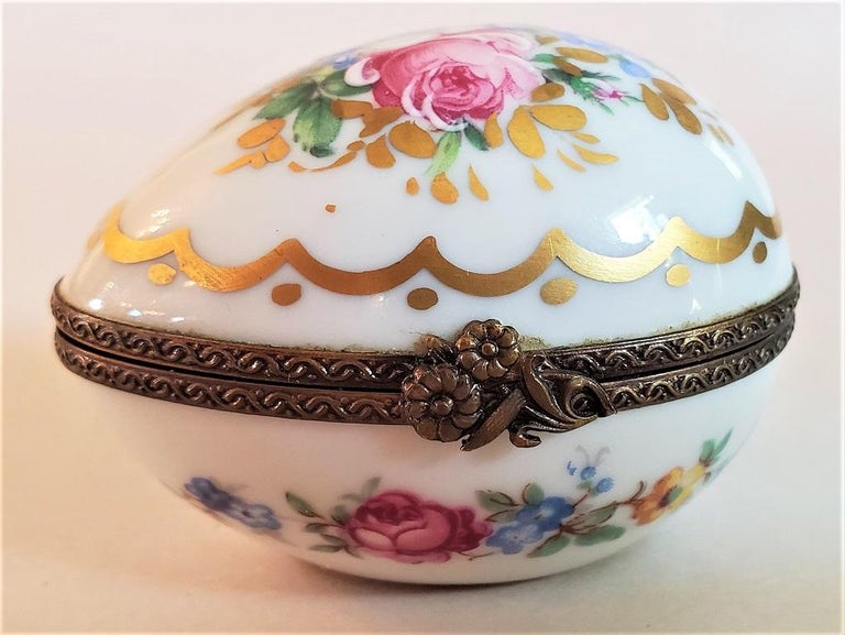 Vintage Limoges Egg Shaped Ring Box at 1stDibs