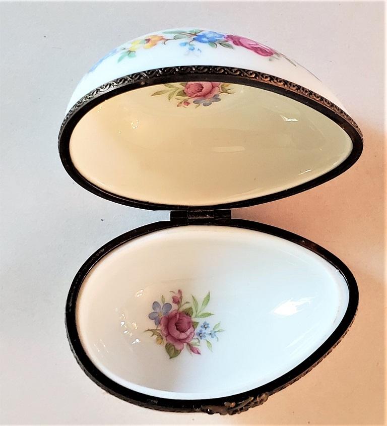 Vintage Limoges Egg Shaped Ring Box at 1stDibs