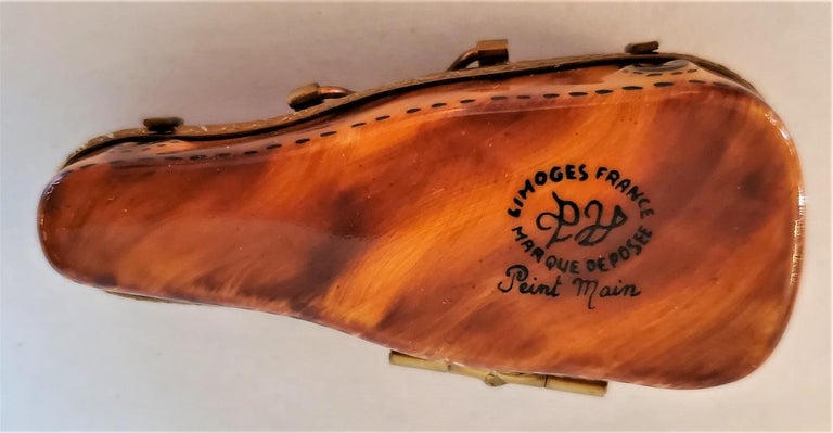 Vintage Limoges Leather Violin Case Box with Violin at 1stDibs ...
