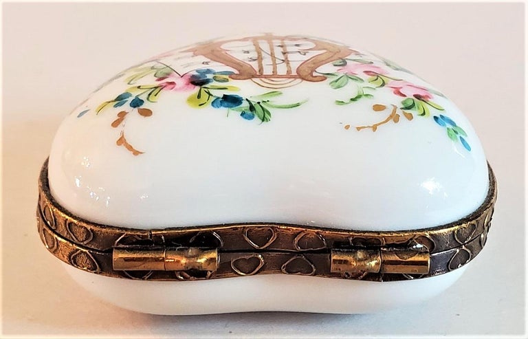 Vintage Limoges Lyre Love Heart Shaped Box at 1stDibs