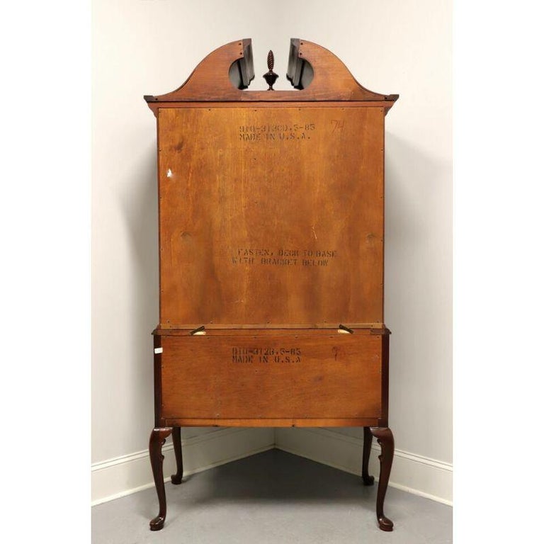 LINK-TAYLOR Solid Mahogany Queen Anne Style Highboy Chest For Sale at ...
