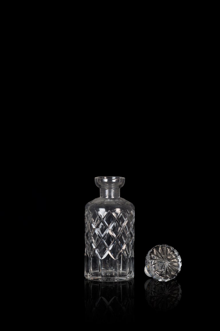 Vintage Liquor Glass Bottle, Mid-20th Century For Sale at 1stDibs