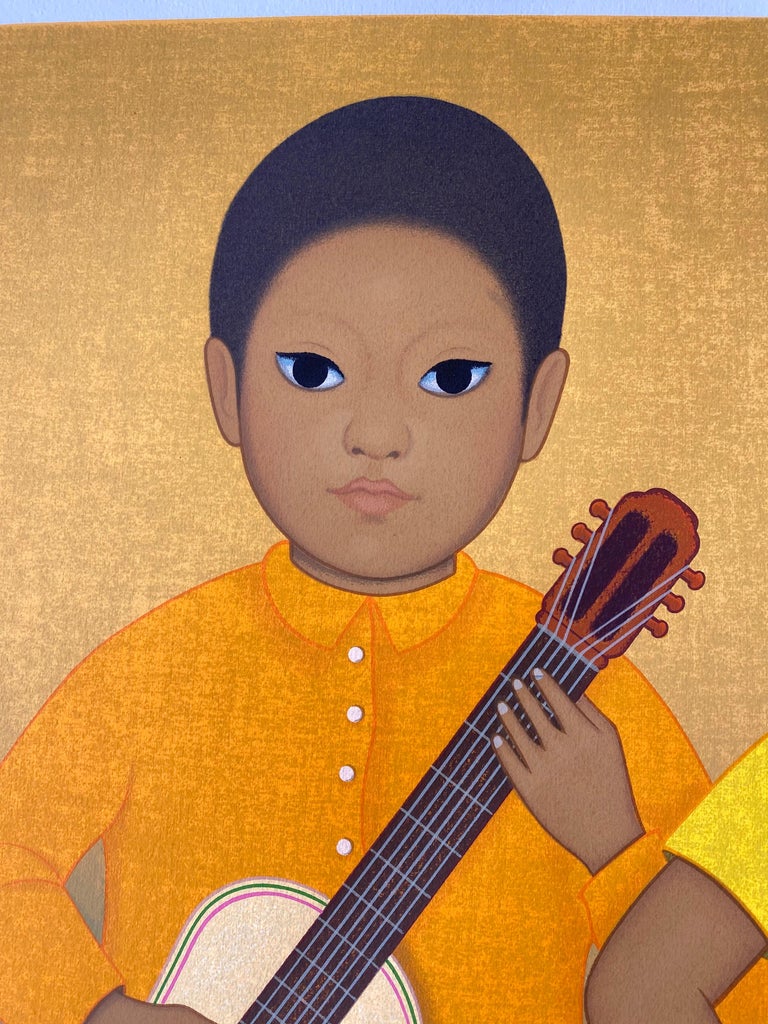 Vintage Lithograph Serie "Niños mexicanos" by Gustavo Montoya For Sale ...
