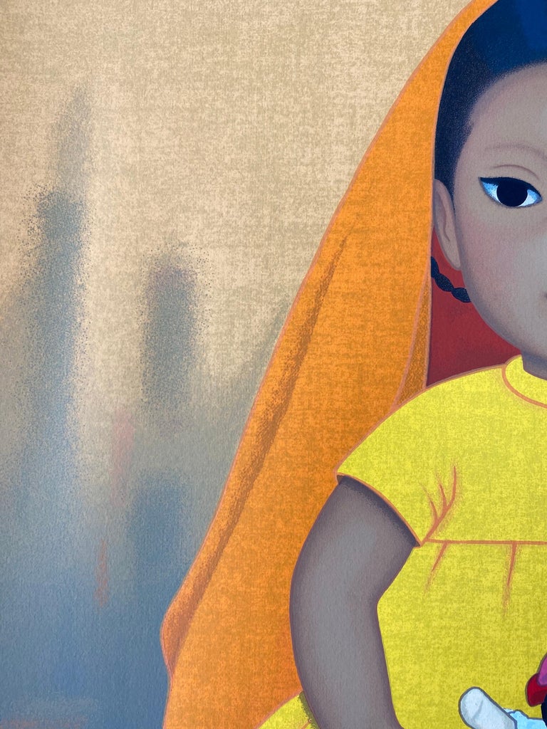 Vintage Lithograph Serie "Niños mexicanos" by Gustavo Montoya For Sale ...