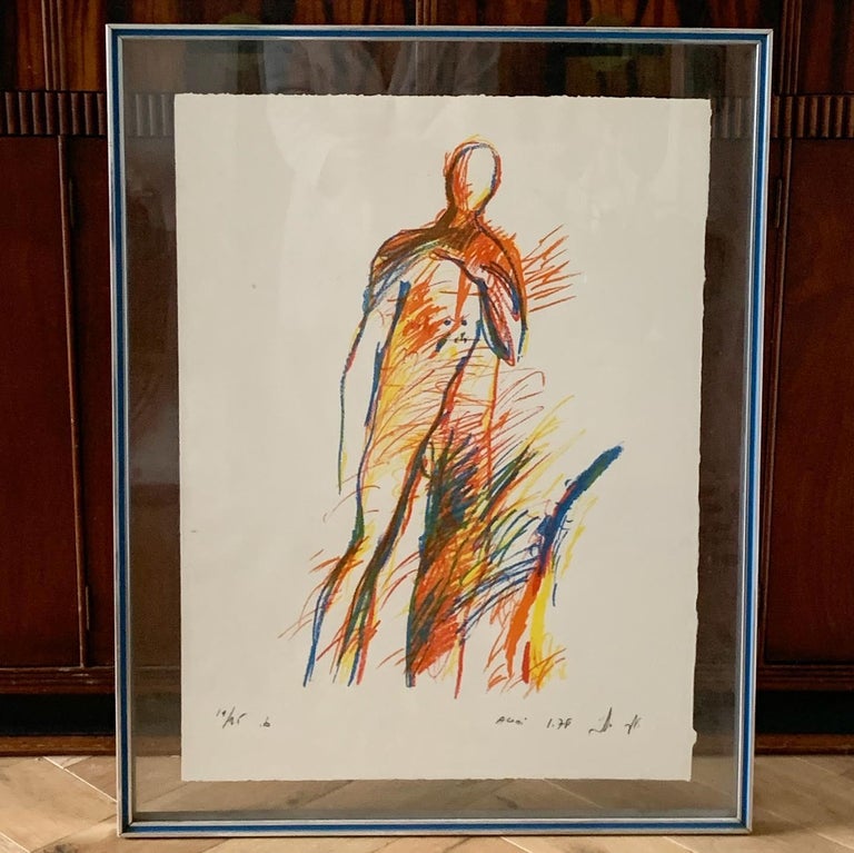 Vintage Lithographic Print Framed, Signed by Artist, 1978 For Sale at ...