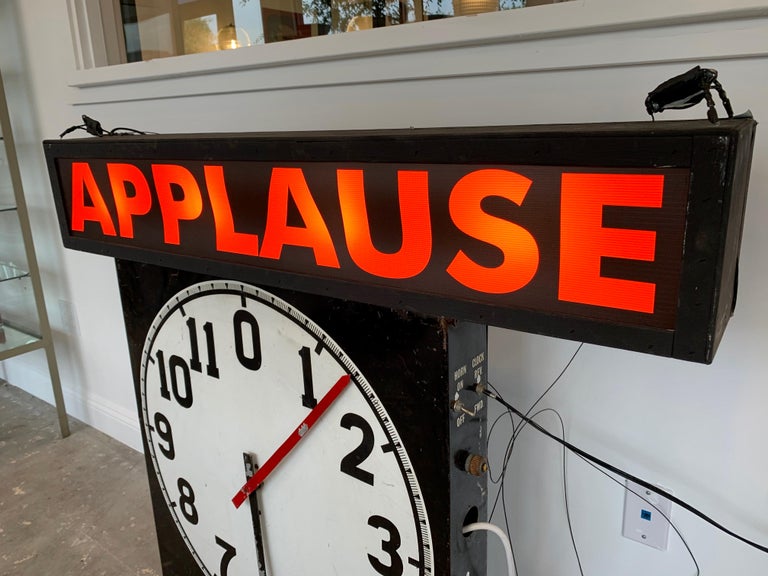 Vintage Live Studio Audience APPLAUSE Light Up Sign at 1stDibs