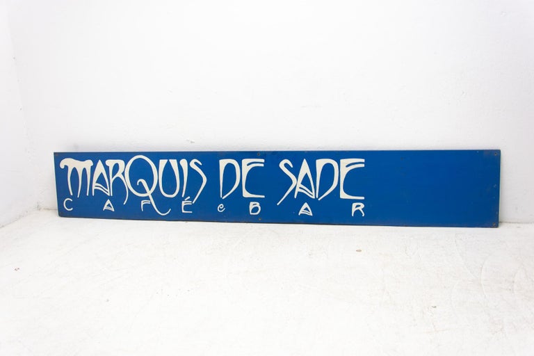 Vintage Long Sign from a Cafe Bar in Downtown Prague, 2010 For Sale at ...