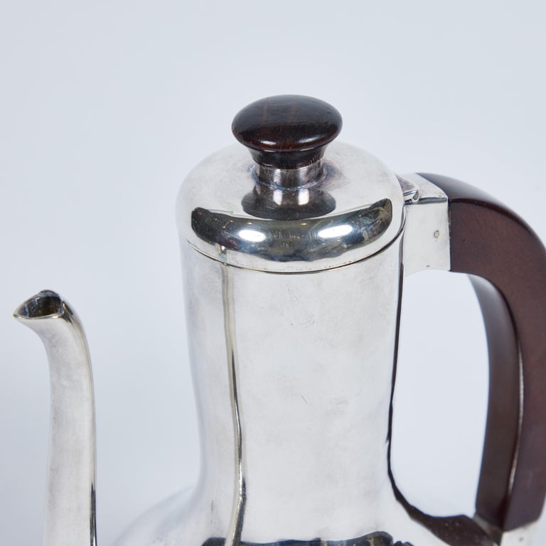 Vintage Los Castillo Taxco Silver Plate Coffee Pot For Sale at 1stDibs