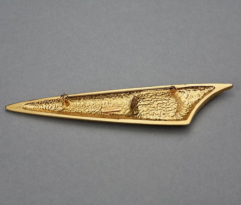 Vintage LOUIS FERAUD Massive Modernist Logo Brooch For Sale at 1stDibs