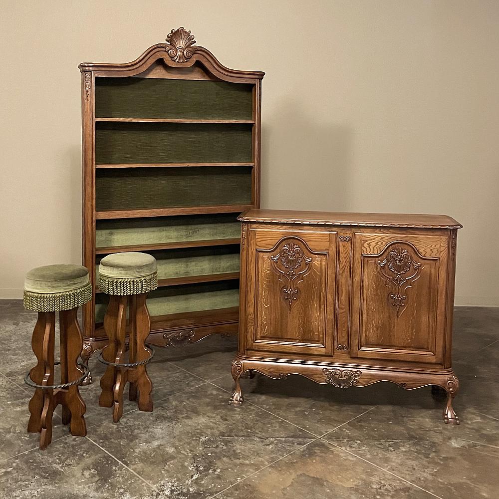 Vintage Louis XIV Open Bookshelf ~ Wall Unit at 1stDibs