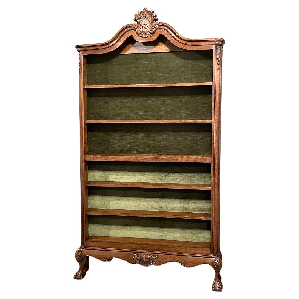 Midcentury Walnut Display Bookshelf Unit at 1stDibs