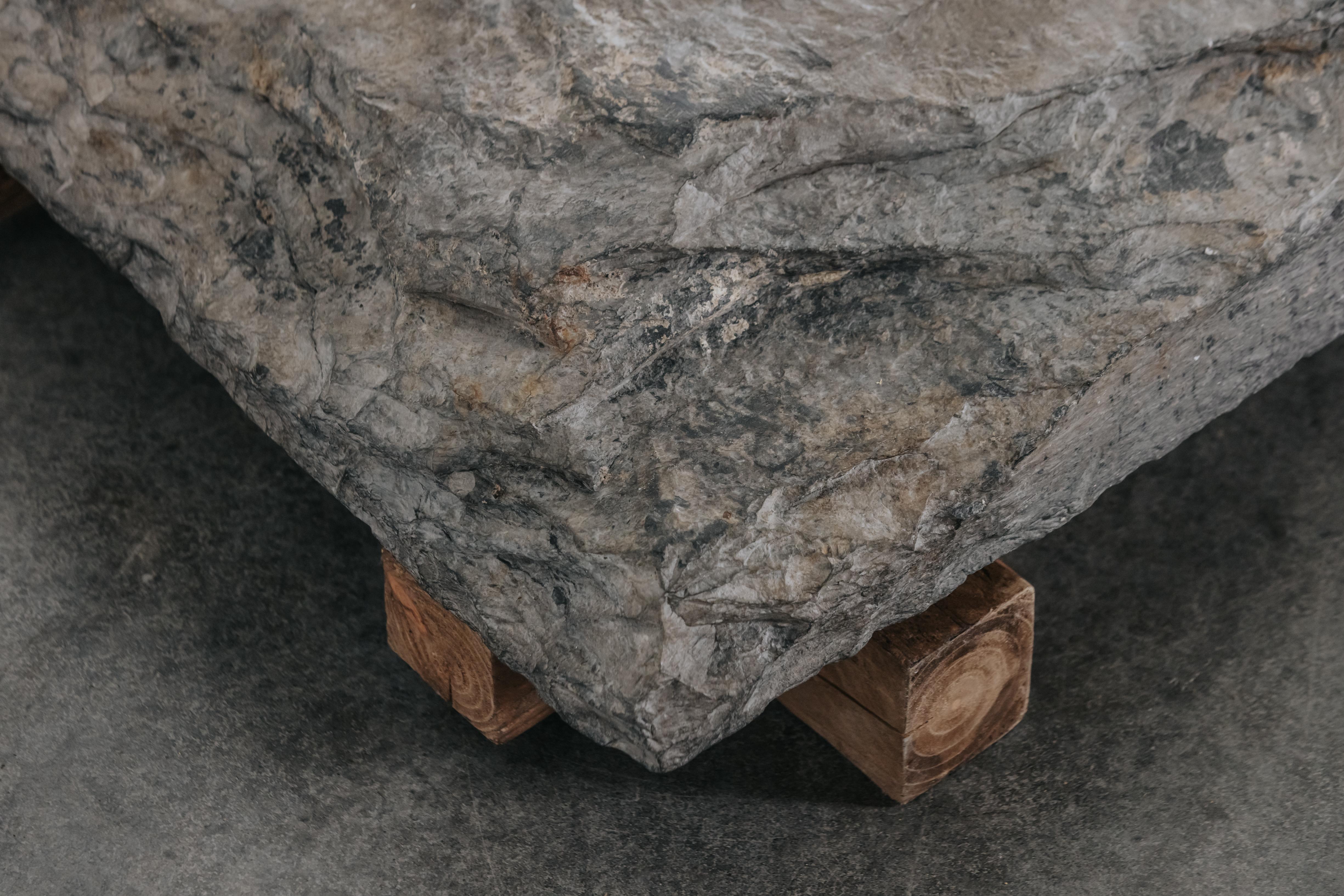 Vintage Low Bluestone Table From France, Circa 1900 at 1stDibs