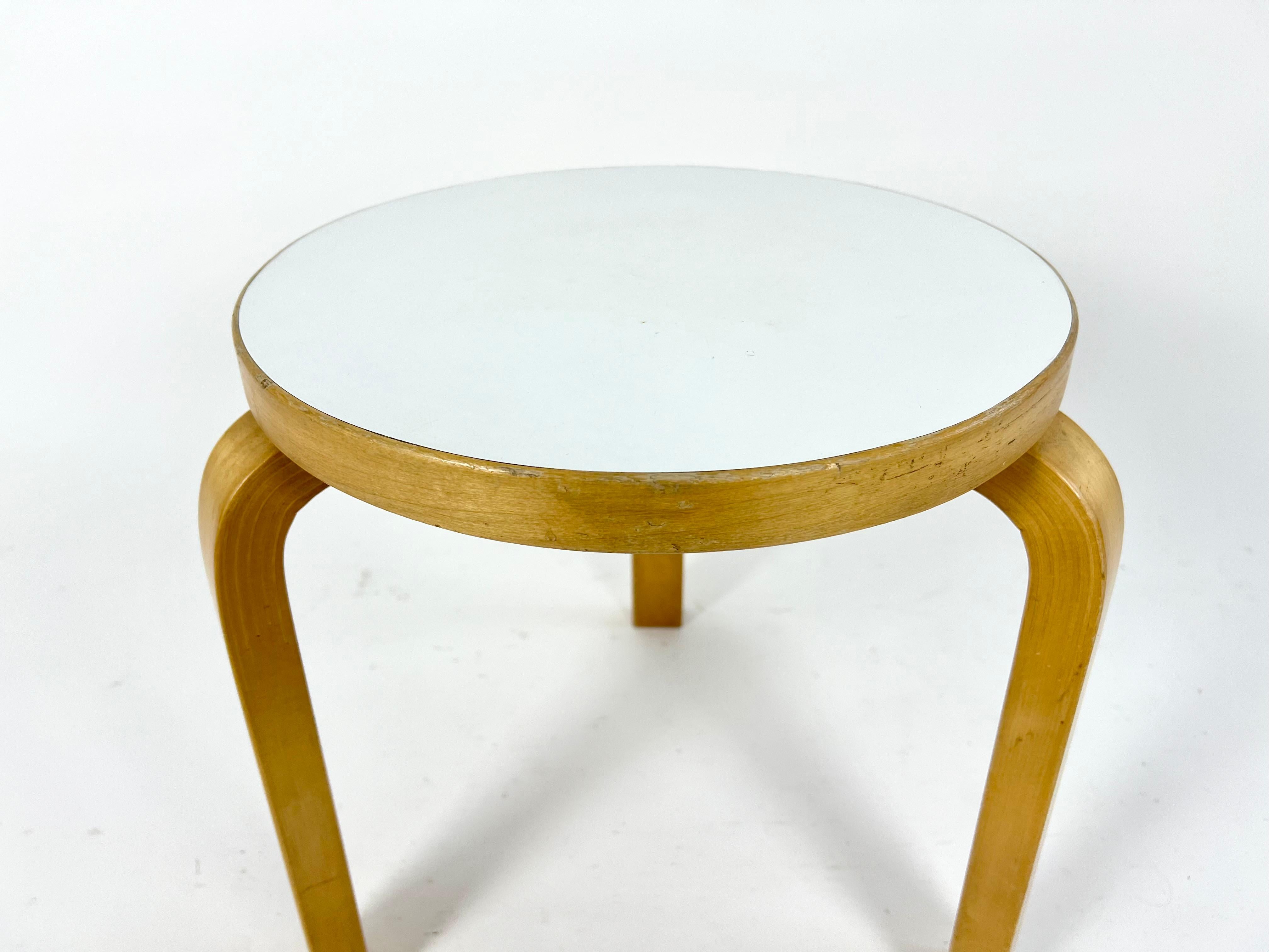 Vintage low stool / side table by Alvar Aalto for Artek, Finland 1960-70 For Sale at 1stDibs
