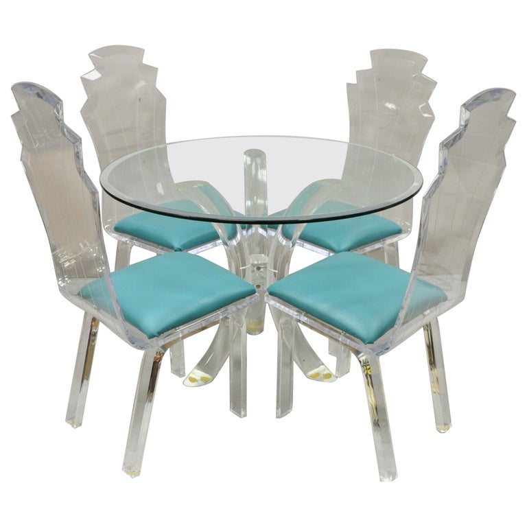 lucite dining room set
