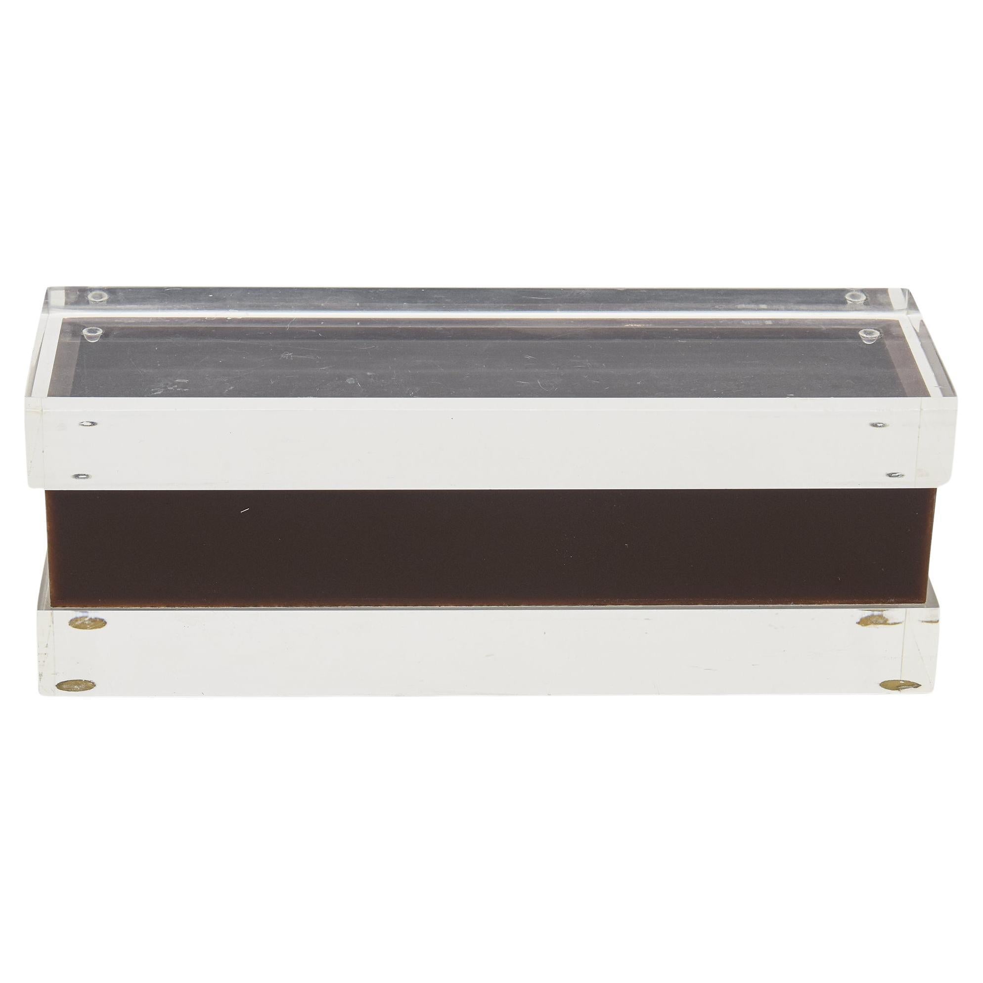 Italian Vintage Alessandro Albrizzi Two Part Lucite Box at 1stDibs ...